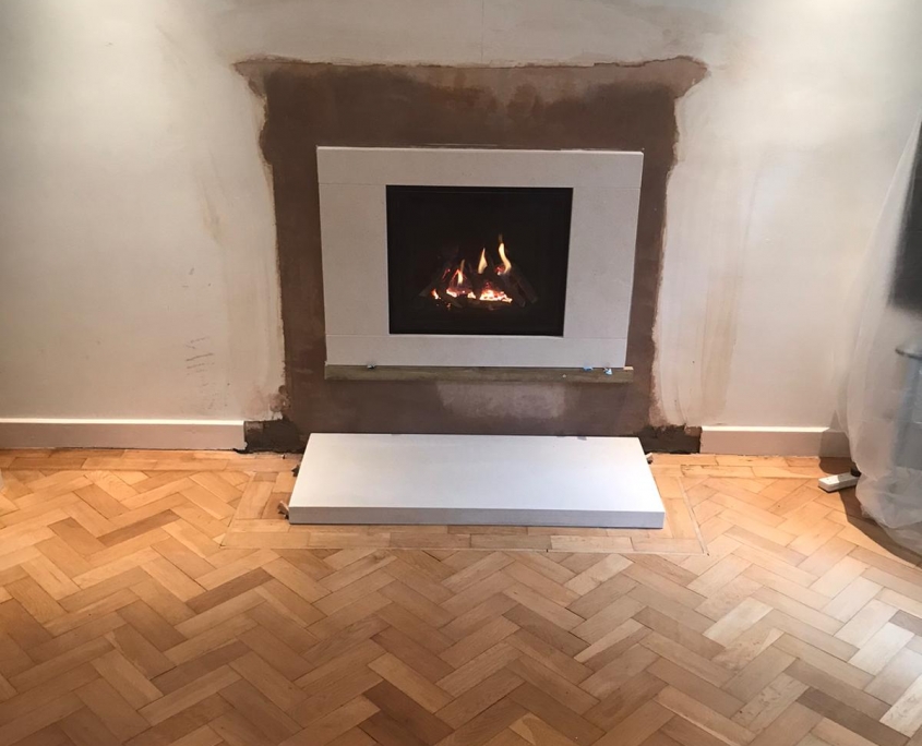 Glass Fronted Gas Fire Installation- Northwood, Middlesex - Rigbys