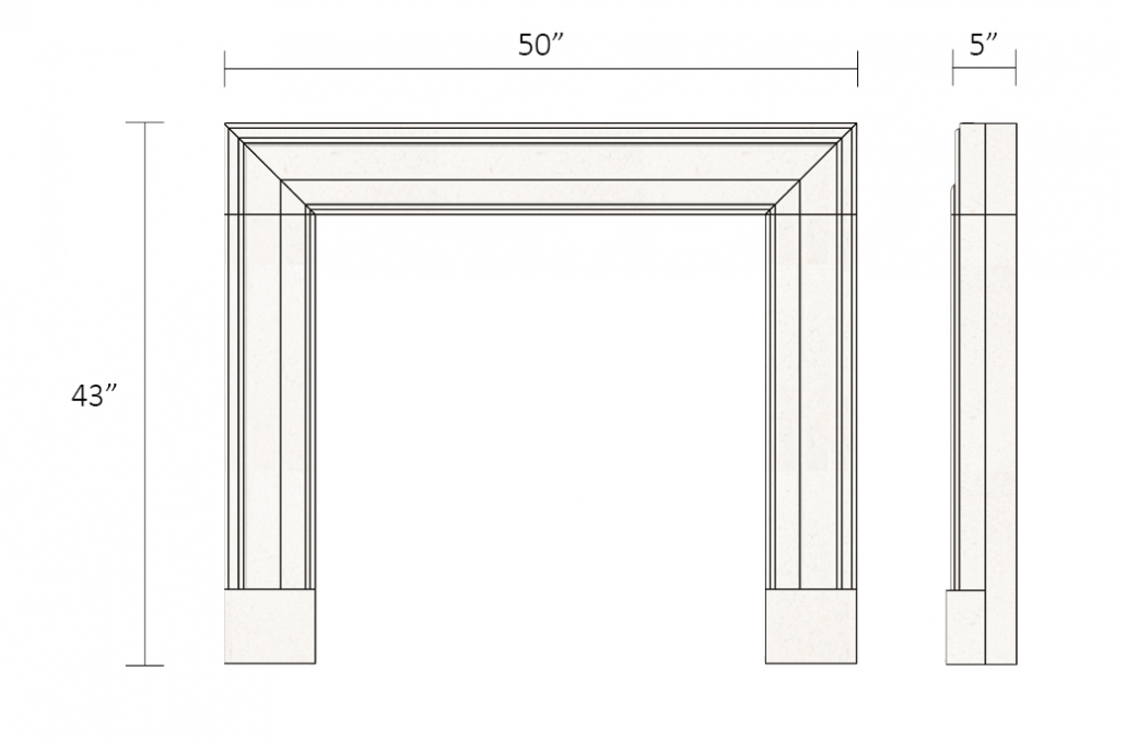 FDC Bolection Aegean Limestone - Rigbys