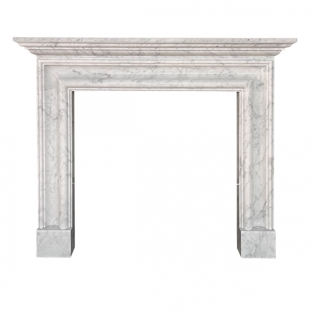 Salisbury Bolection Bianca Carrara Marble Fireplace Surround: Rigbys