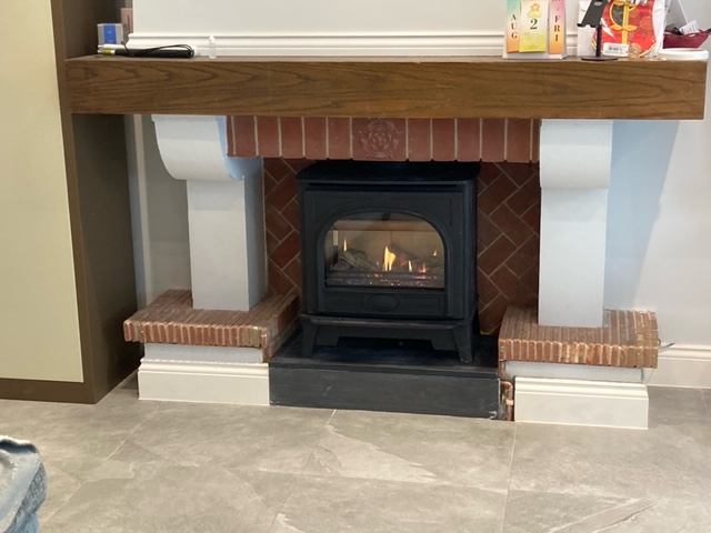 Log Effect Gas Stove Installation - Edgware - traditional log effect gas