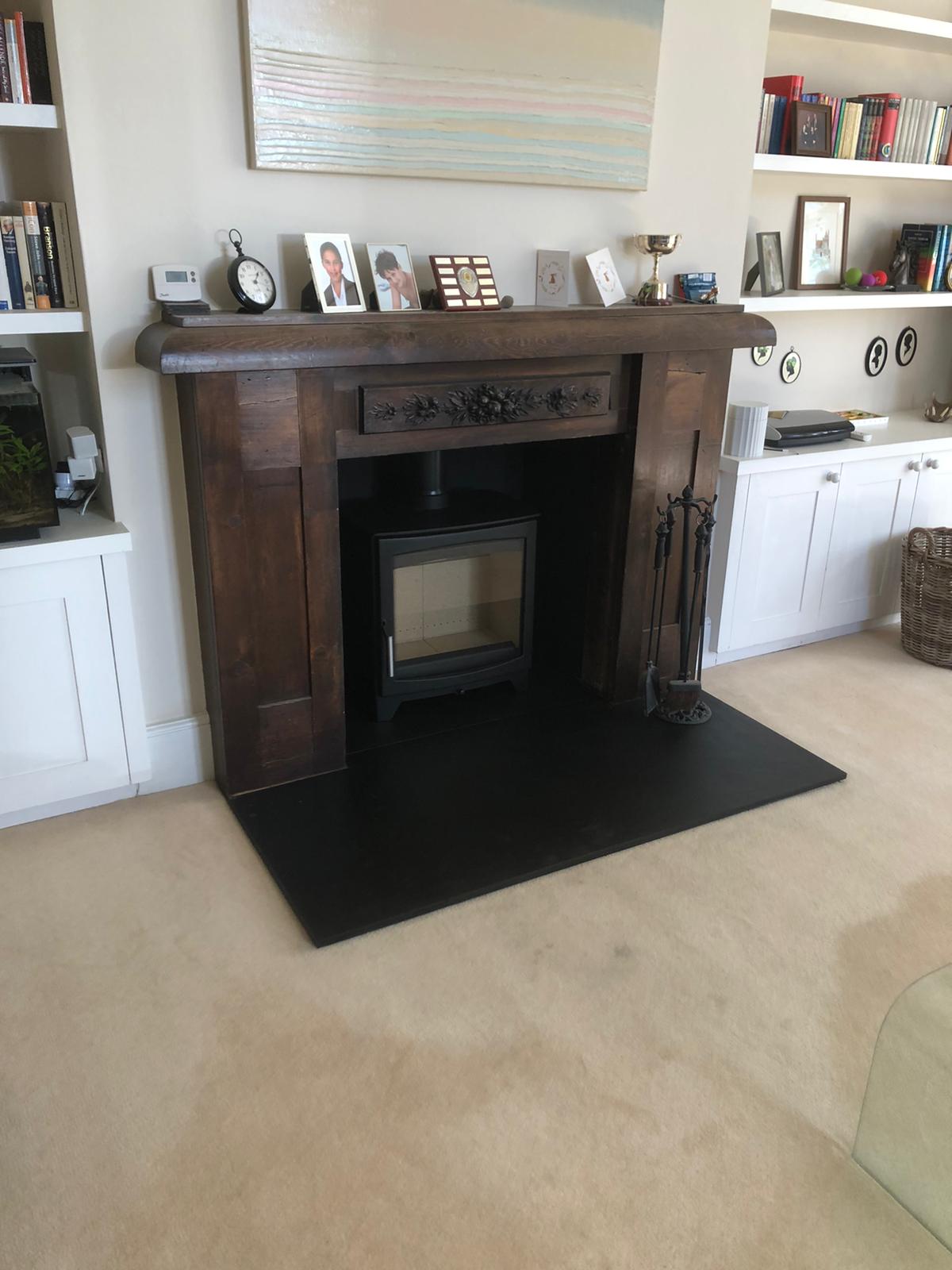 Contemporary Multifuel Stove Installation - Hatch End