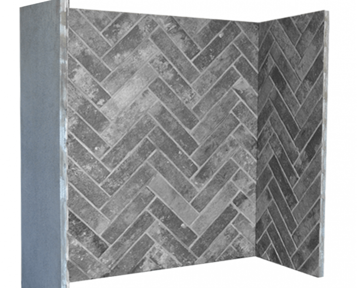 Grey Herringbone Brick Chamber