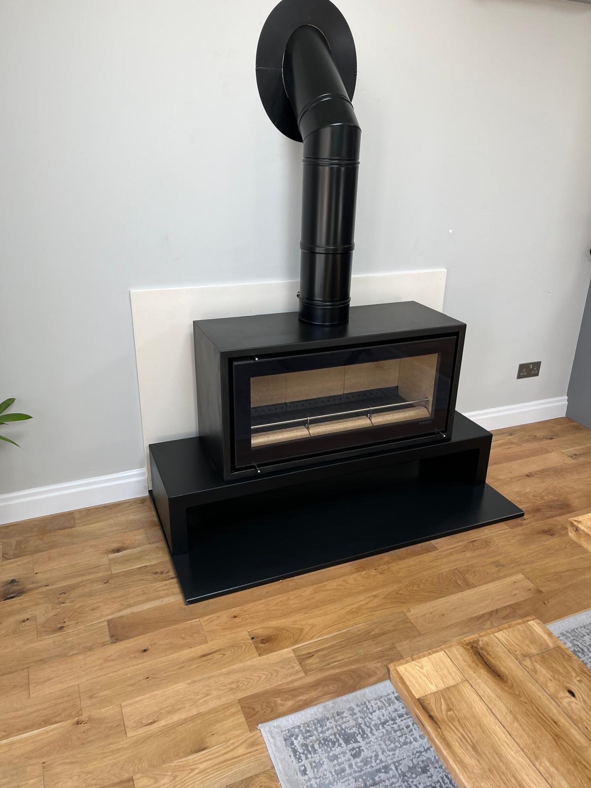 Contemporary Multifuel Stove Installation in : Perivale